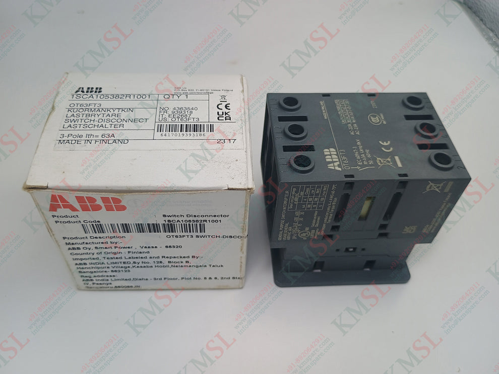 OT63F3 ABB Switch Disconnector – KMSpare Link Pvt. Ltd. - Complete Electronics & Smt Solutions